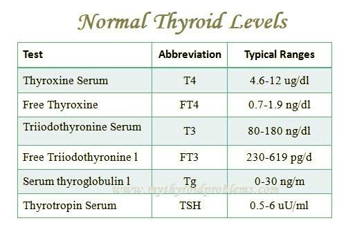 Normal Range Of Thyroid Function Test Pt Master Guide